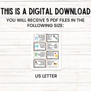 Lunchbox Joke Cards, Kid Lunch Box Note, Funny Jokes for Kids Lunch ...