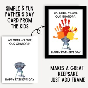Grandpa Fathers Day Handprint Craft, Handprint Father's Day Gift for ...