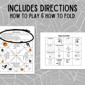 Halloween Jokes for Kids, Cootie Catcher Printable Halloween Games ...