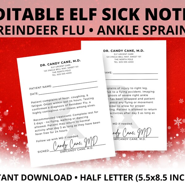 Elf Printable Letter - Etsy