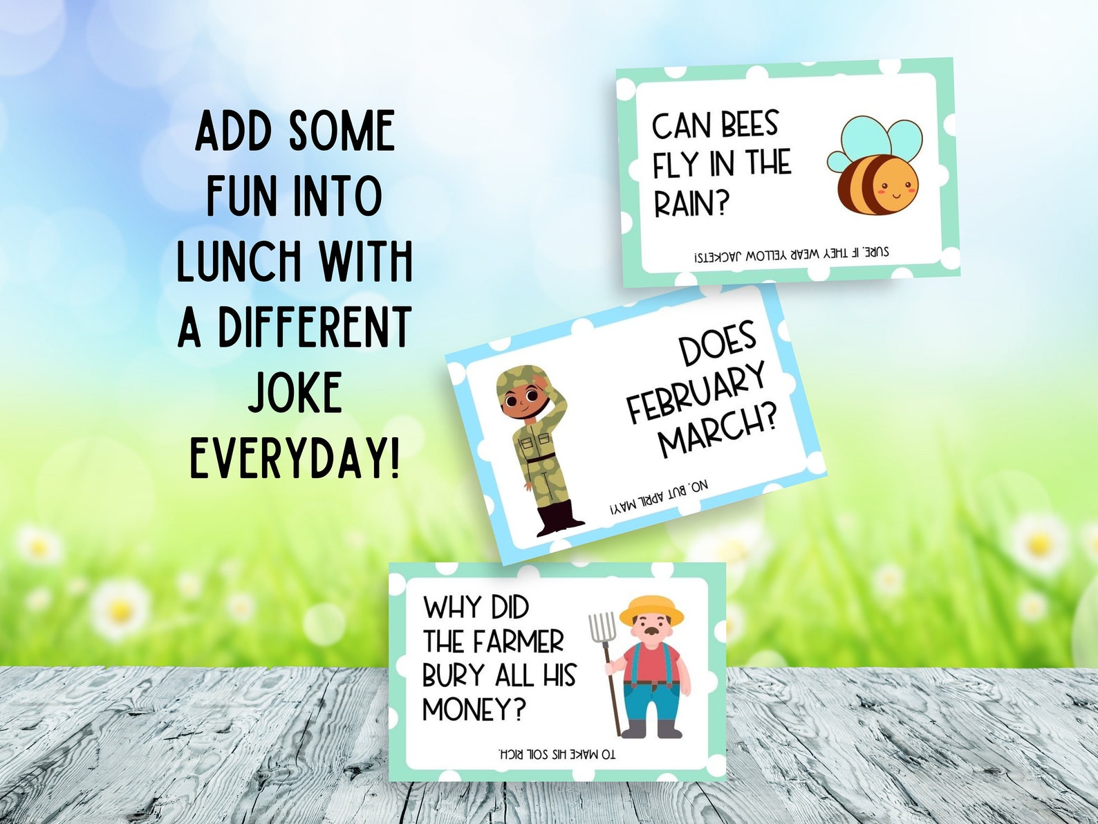 Spring Jokes for Kids, Lunchbox Notes Printable, Lunchbox Jokes, Kids ...