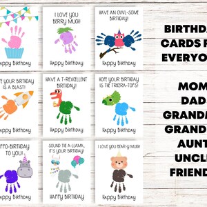 Birthday Handprint Craft Printable Birthday Card Handprint - Etsy