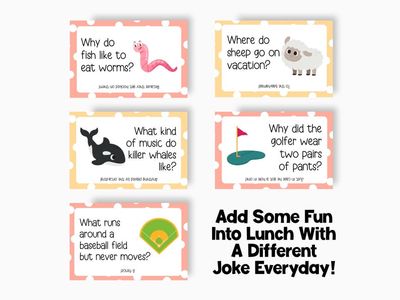 Summer Jokes Lunchbox Notes for Kids: Fun Printable Cards (PDF Download ...