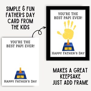 Papi Fathers Day Handprint Printable, Papi Gifts for Fathers Day ...