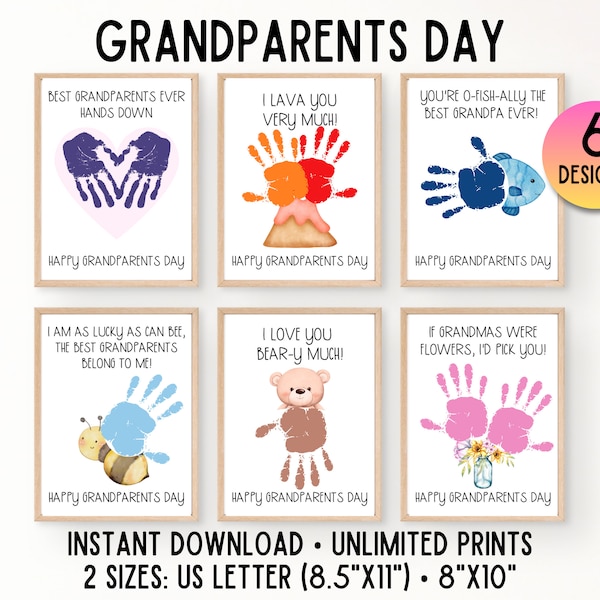 Grandparents Day Handprint Craft - Etsy