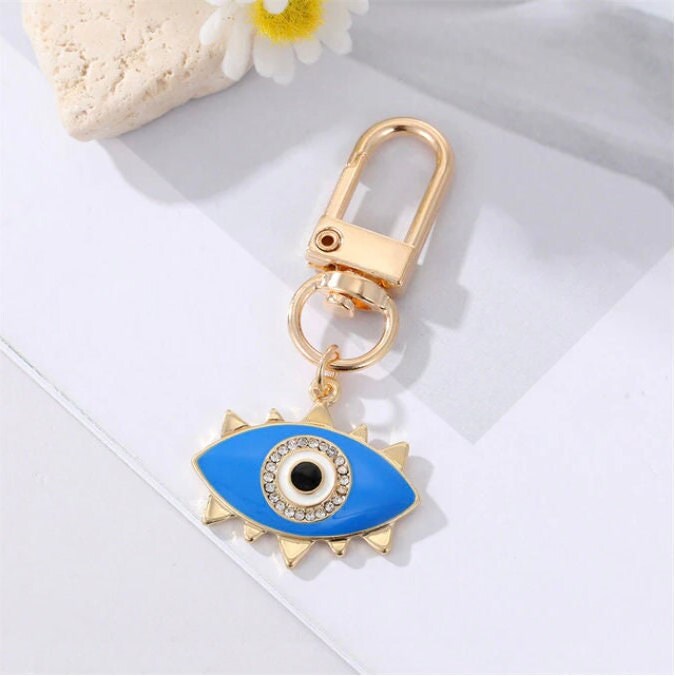Evil Eye Keychain Evil Eye Key Fob Evil Eye Bag Charm Evil - Etsy