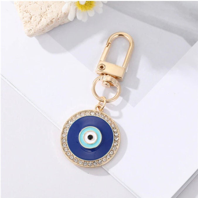 Evil Eye Keychain Evil Eye Key Fob Evil Eye Bag Charm Evil - Etsy