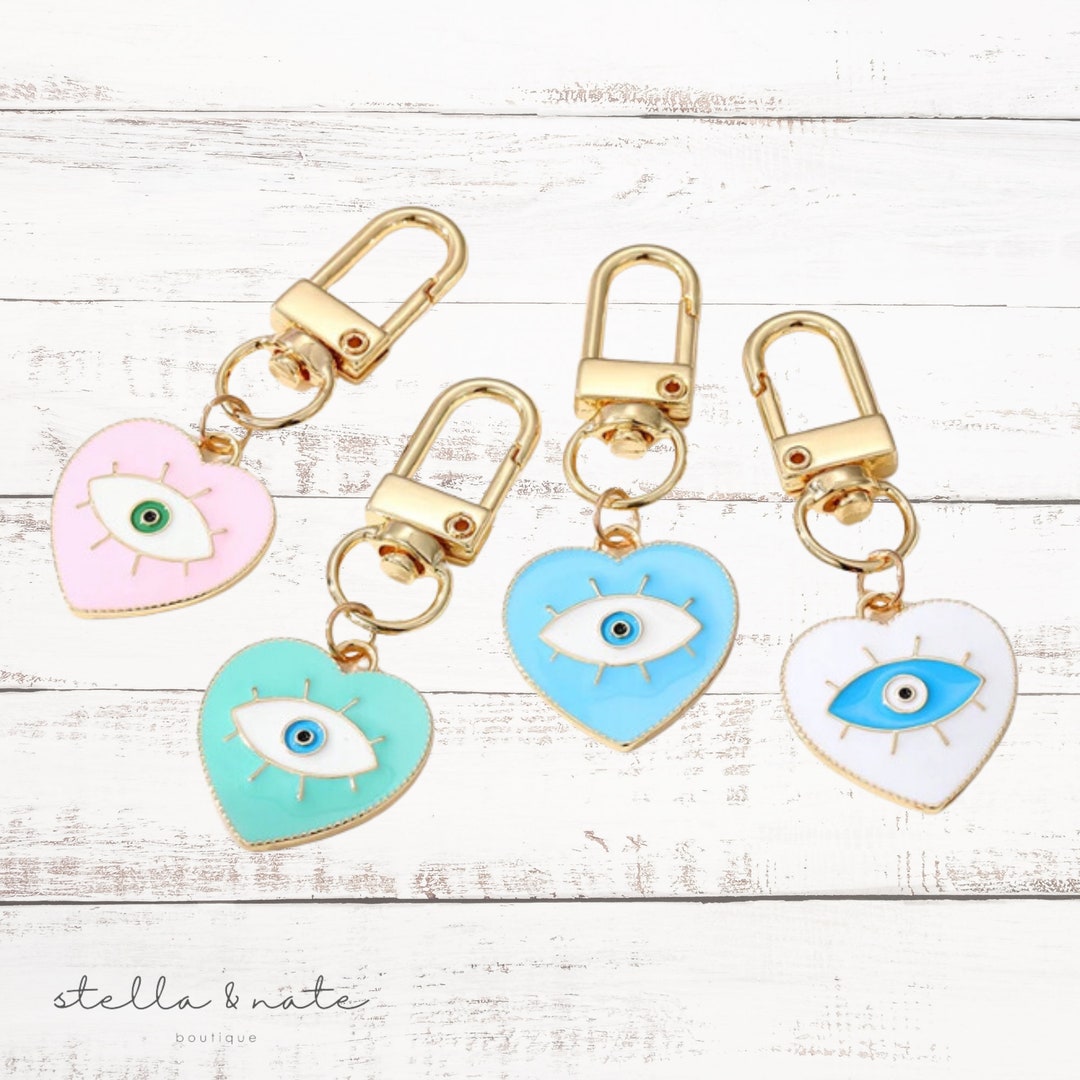 Evil Eye Keychain Evil Eye Key Fob Evil Eye Bag Charm Evil - Etsy