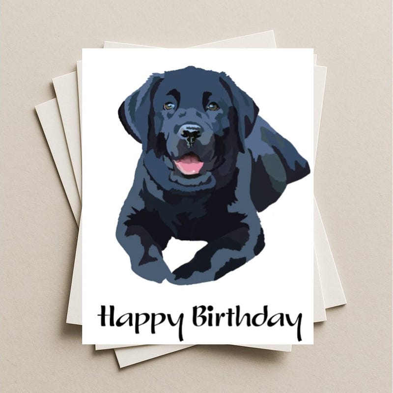Dog Birthday Card Lab - Etsy