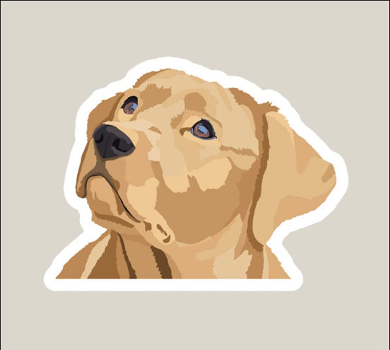 Yellow Labrador Dog Sticker Die Cut Vinyl Water Bottle - Etsy