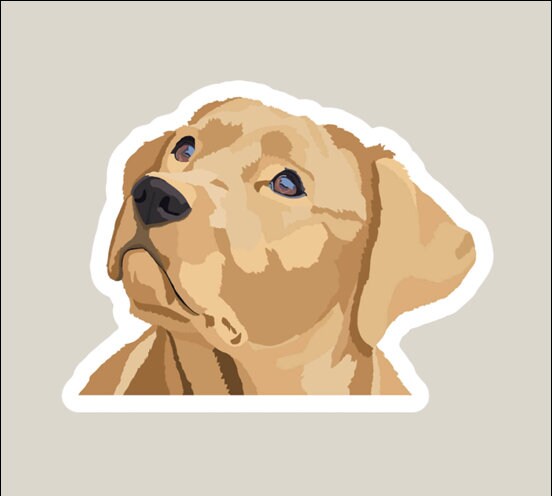Yellow Labrador Dog Sticker Die Cut Vinyl Water Bottle - Etsy