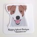Jack Russell Terrier Dog Sticker, Die Cut Vinyl, Water Bottle, Laptop ...