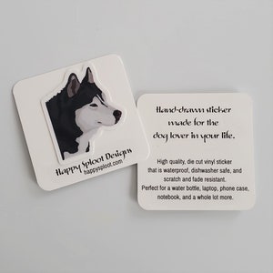 Siberian Husky Thank You Card Single Card Siberian Husky Dog - Etsy