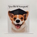 Pembroke Welsh Corgi Congrats on Graduation Card, Red White Corgi Dog ...