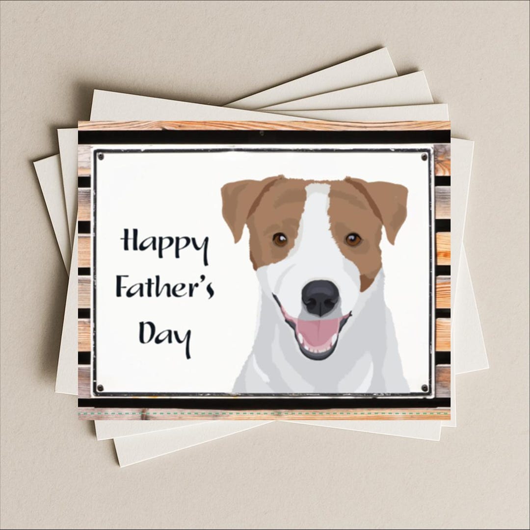 Jack Russell Terrier Father's Day Card, Jack Russell Dad Dog Gift Card ...