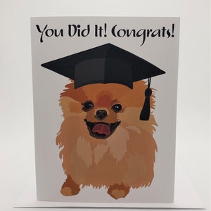Pomeranian Congrats on Graduation Card, Pom Pommie Dog Gift Card ...