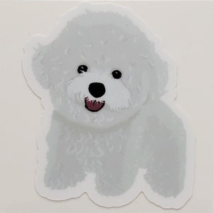 Bichon Frise Dog Sticker Die Cut Vinyl Water Bottle Laptop - Etsy