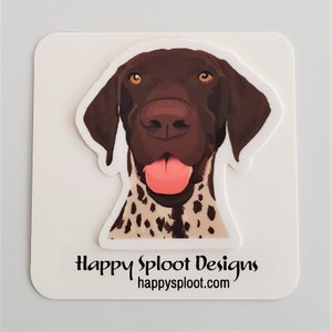 Brown GSP German Shorthaired Pointer Dog Sticker, Die Cut Vinyl, Water ...