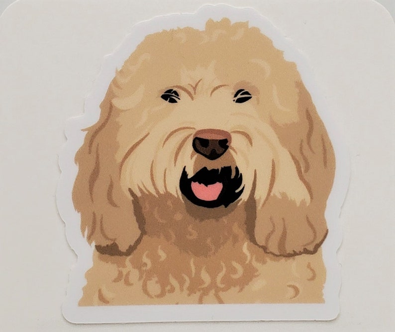 Labradoodle Dog Sticker Die Cut Vinyl Water Bottle Laptop - Etsy
