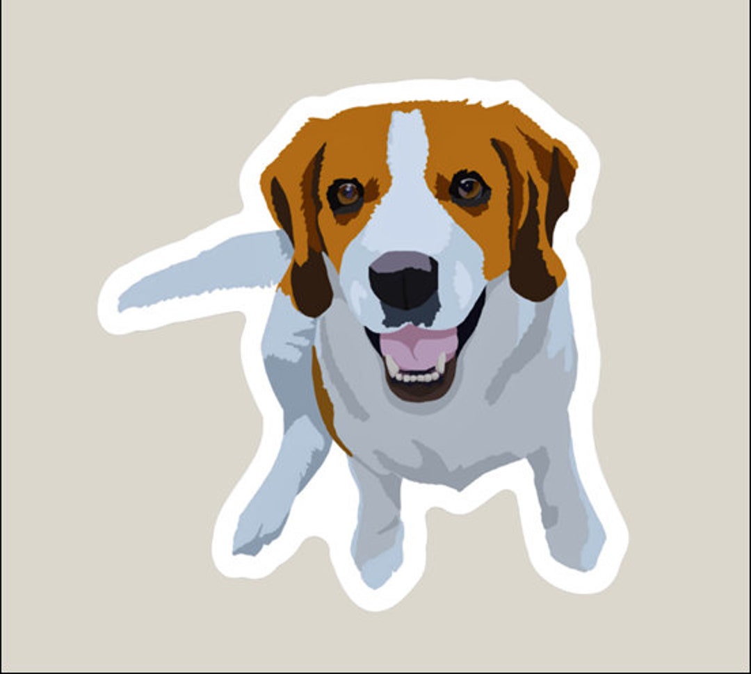 Beagle Dog Sticker Die Cut Vinyl Water Bottle Laptop - Etsy