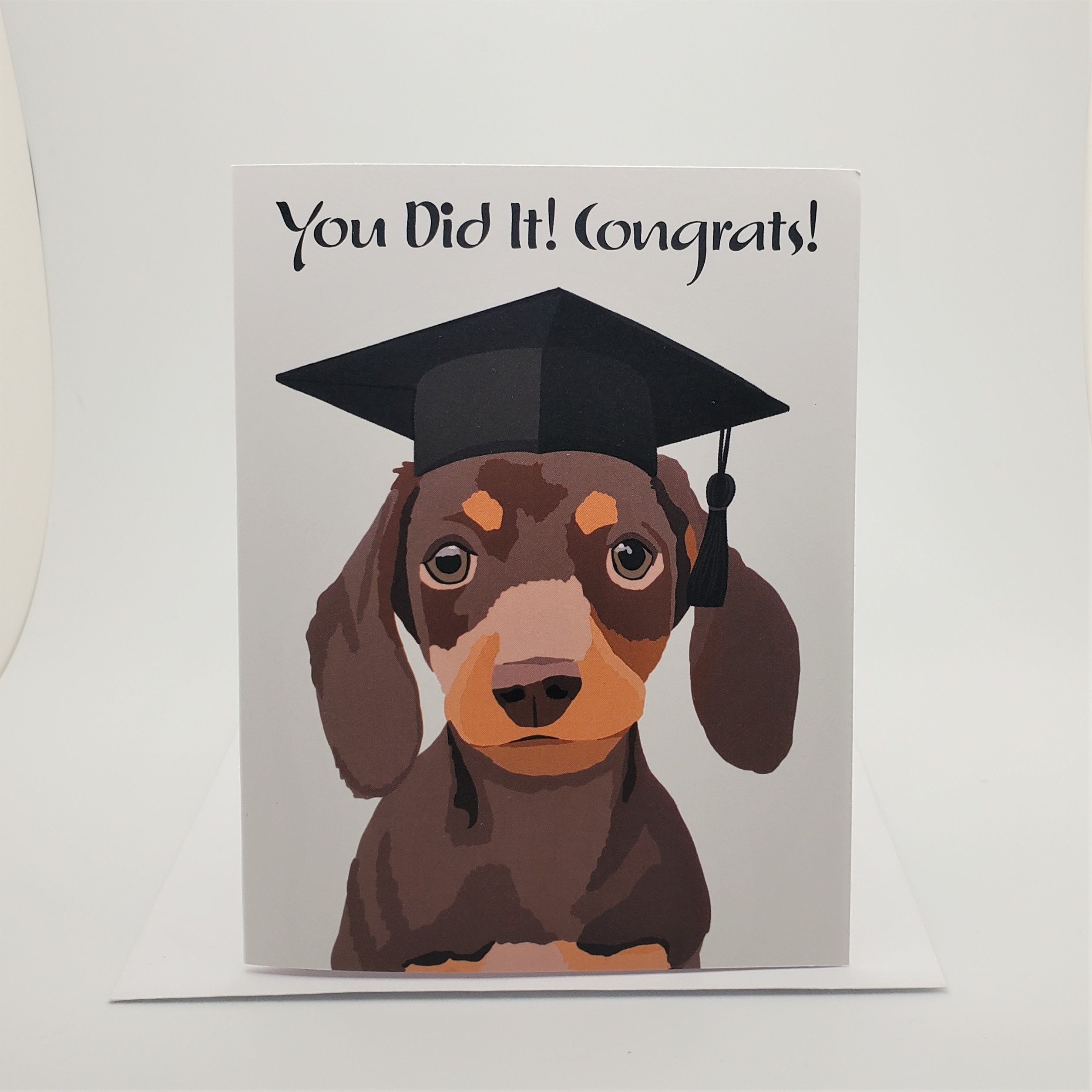 Dachshund Congrats on Graduation Card, Doxie Dachshund Hot Dog Gift ...
