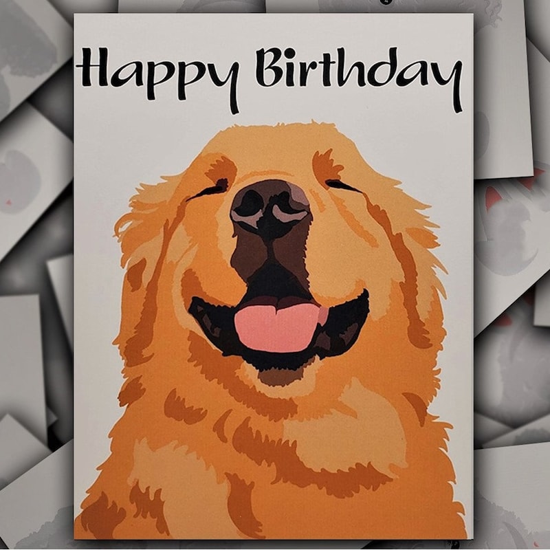 Dog Man Birthday Card - Etsy