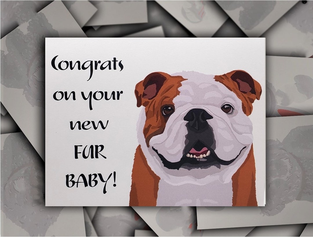 English Bulldog Congrats on New Fur Baby, English Bulldog Dog Mom, New ...