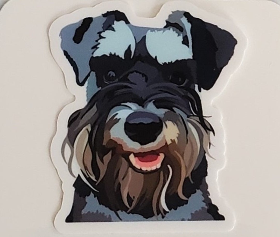 Schnauzer Dog Sticker Die Cut Vinyl Water Bottle Laptop - Etsy