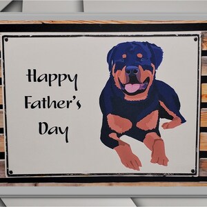 Rottweiler Father's Day Card Rottweiler Dad Dog Gift - Etsy