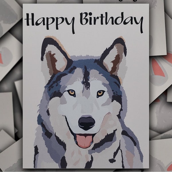 Wolf Card - Etsy