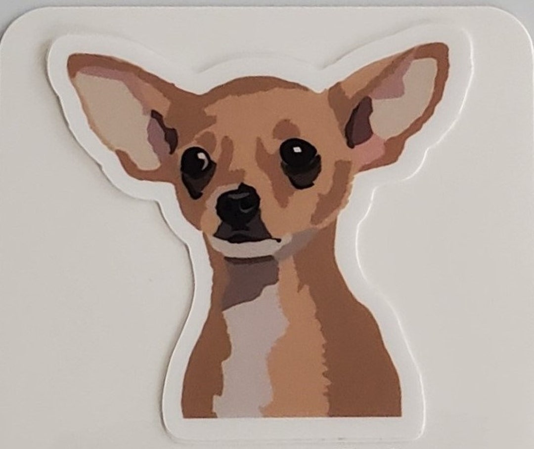 Chihuahua Dog Sticker Die Cut Vinyl Water Bottle Laptop - Etsy