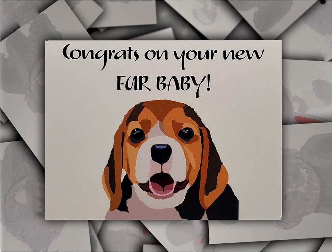 Beagle Congrats on New Fur Baby, Beagle Dog Mom, New Beagle Puppy Card ...