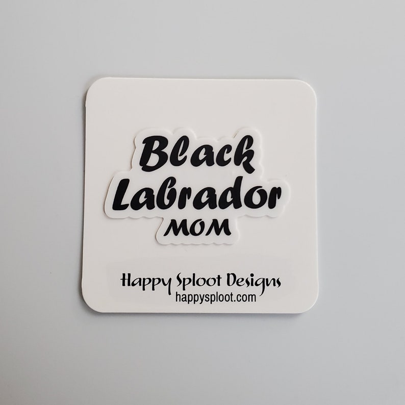 Black Labrador Retriever Dog Sticker, Die Cut Vinyl, Water Bottle ...