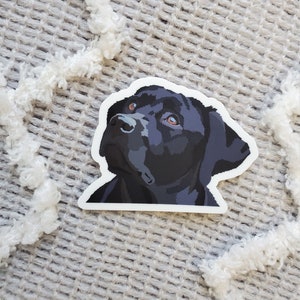 Black Labrador Dog Sticker Die Cut Vinyl Water Bottle - Etsy