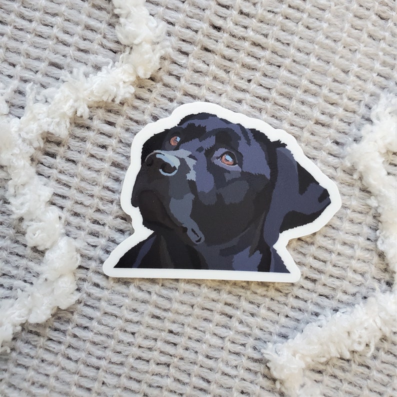 Black Labrador Dog Sticker Die Cut Vinyl Water Bottle - Etsy