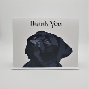 Black Labrador Thank You Card, Black Labrador Retriever Dog Gift Card ...