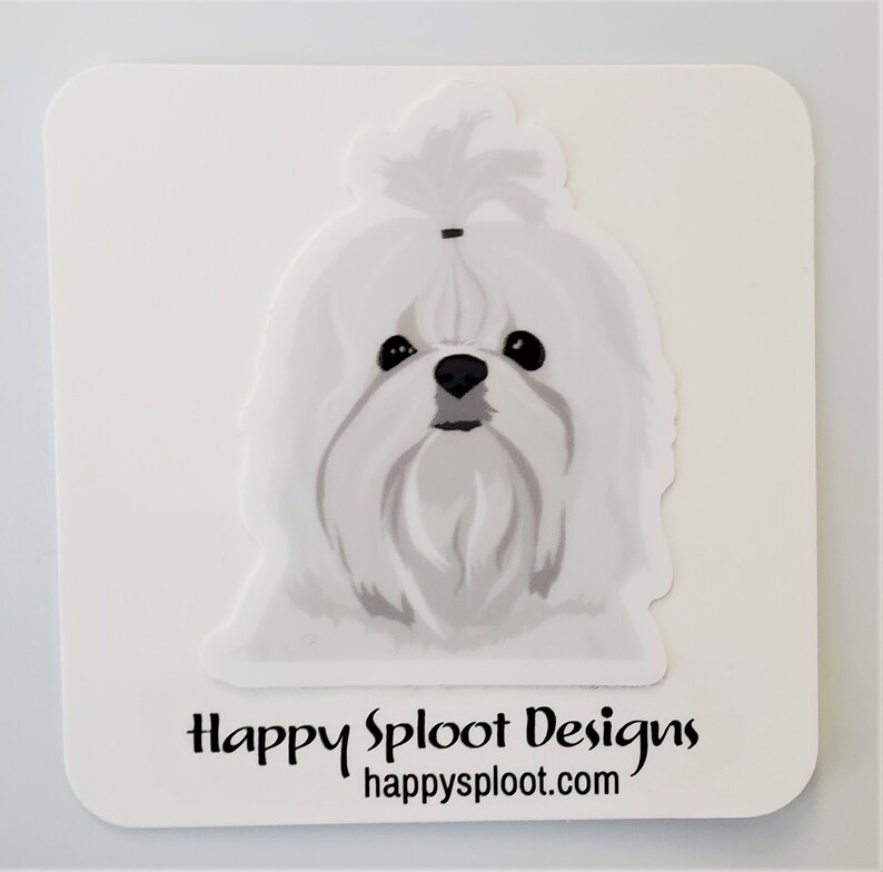 Maltese Dog Sticker Die Cut Vinyl Water Bottle Laptop - Etsy