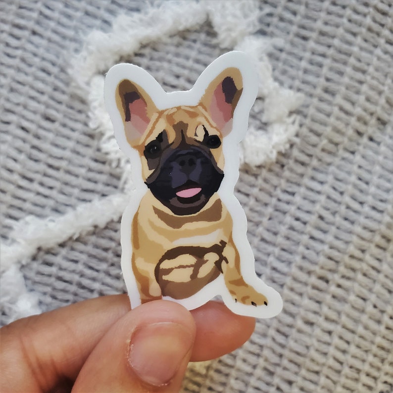French Bulldog Sticker Die Cut Vinyl Frenchie Water Bottle - Etsy