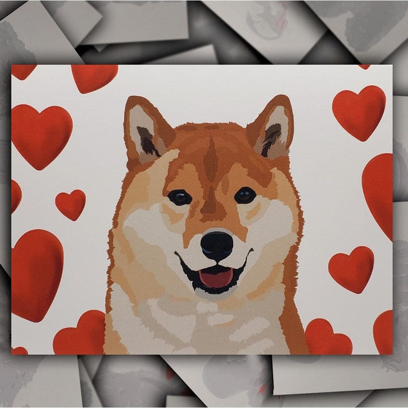 Dog Valentine Card - Etsy