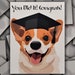 Pembroke Welsh Corgi Congrats on Graduation Card, Red White Corgi Dog ...