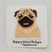 Pug Congrats on Graduation Card, Tan and Black Pug Dog Gift Card, Pug ...