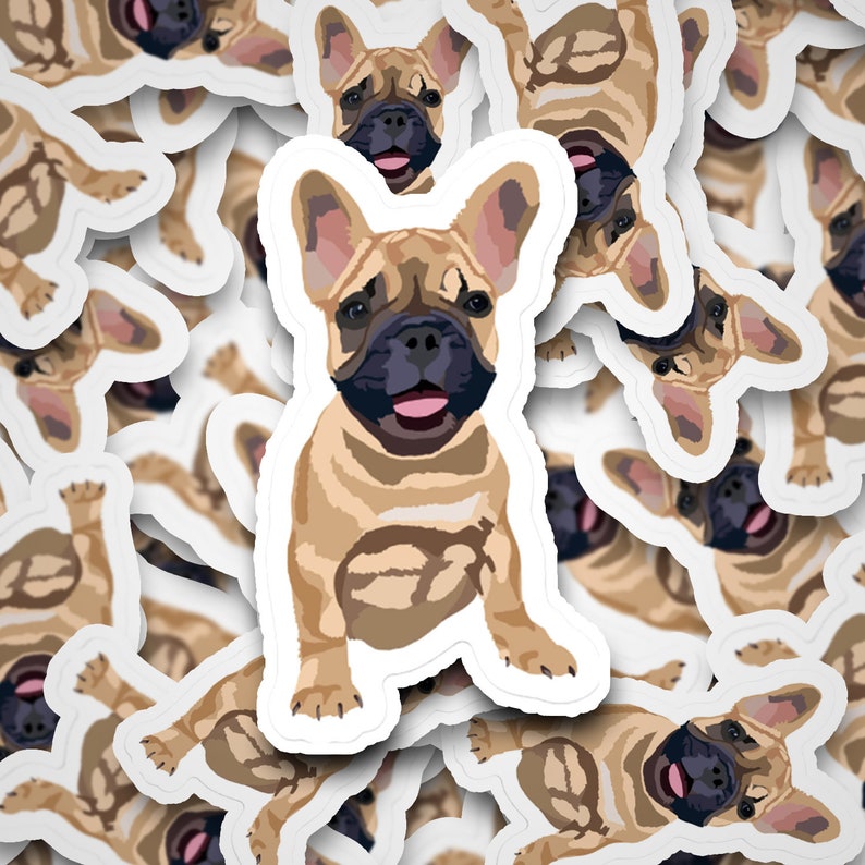 French Bulldog Sticker Die Cut Vinyl Frenchie Water Bottle - Etsy
