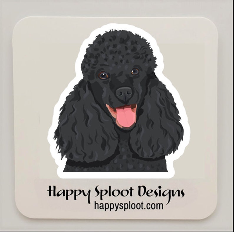 Black Poodle Thank You Card, Black Poodle Dog Gift Card, Puppy Dog ...