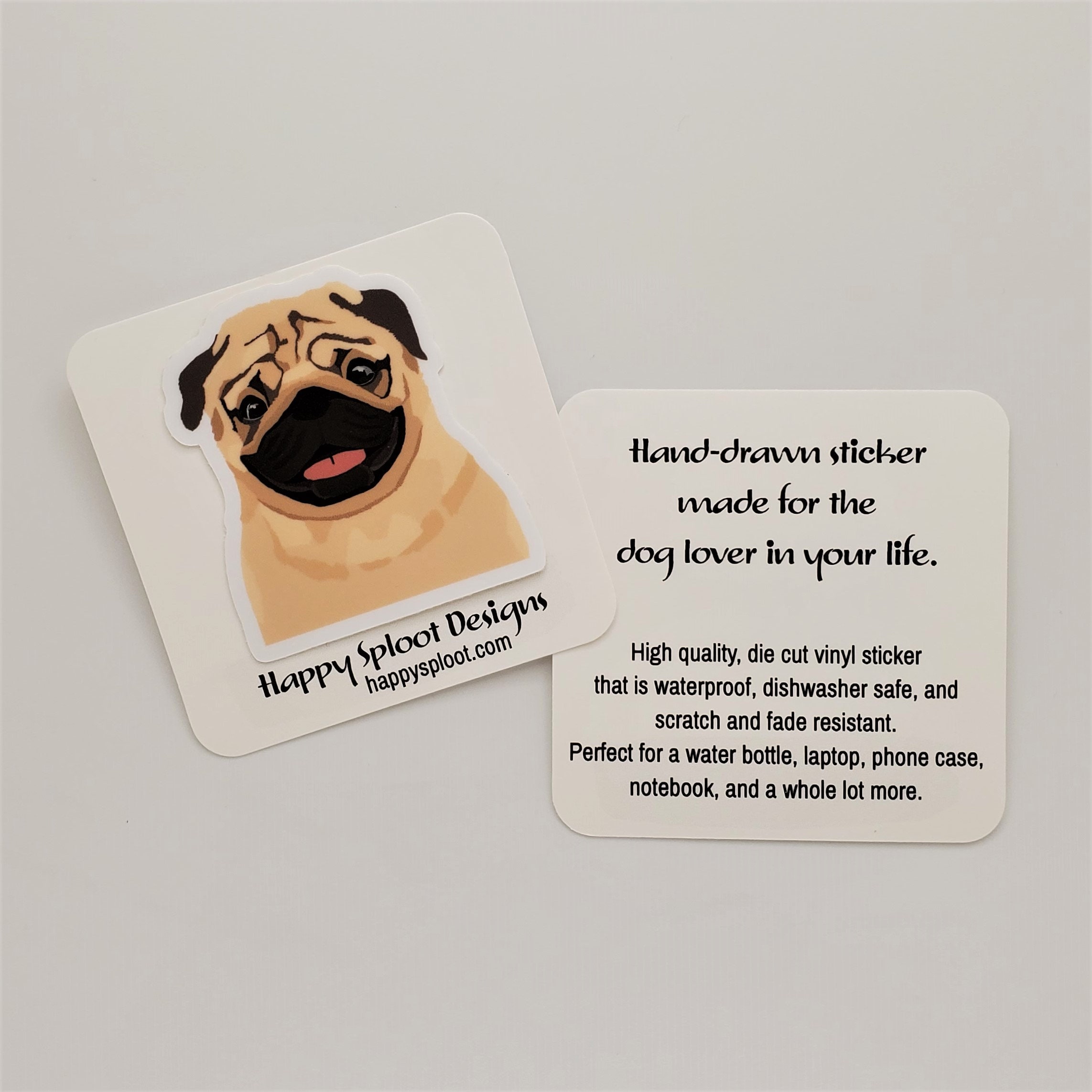 Pug Get Well Soon Card, Pug Gift Card, Pug Puppy Dog Blank Get Well ...