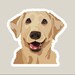 Yellow Labrador Dog Sticker, Die Cut Vinyl, Water Bottle, Laptop, Phone ...