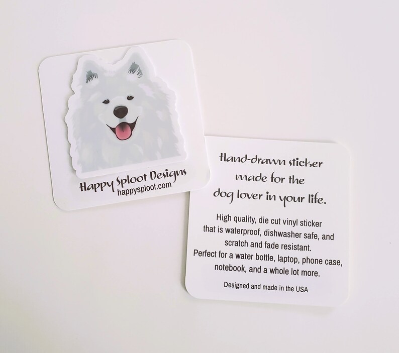 Samoyed Birthday Card, White Samoyed Dog Gift Card, Puppy Dog Blank ...