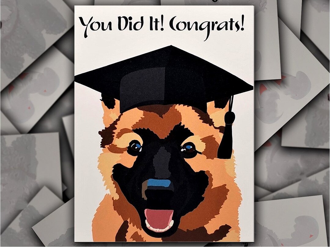 German Shepherd Congrats on Graduation Card, German Shepherd Dog Gift ...