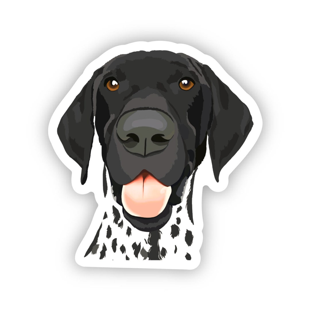 Black GSP German Shorthaired Pointer Dog Sticker, Die Cut Vinyl, Water ...