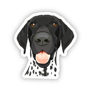 Black GSP German Shorthaired Pointer Dog Sticker, Die Cut Vinyl, Water ...