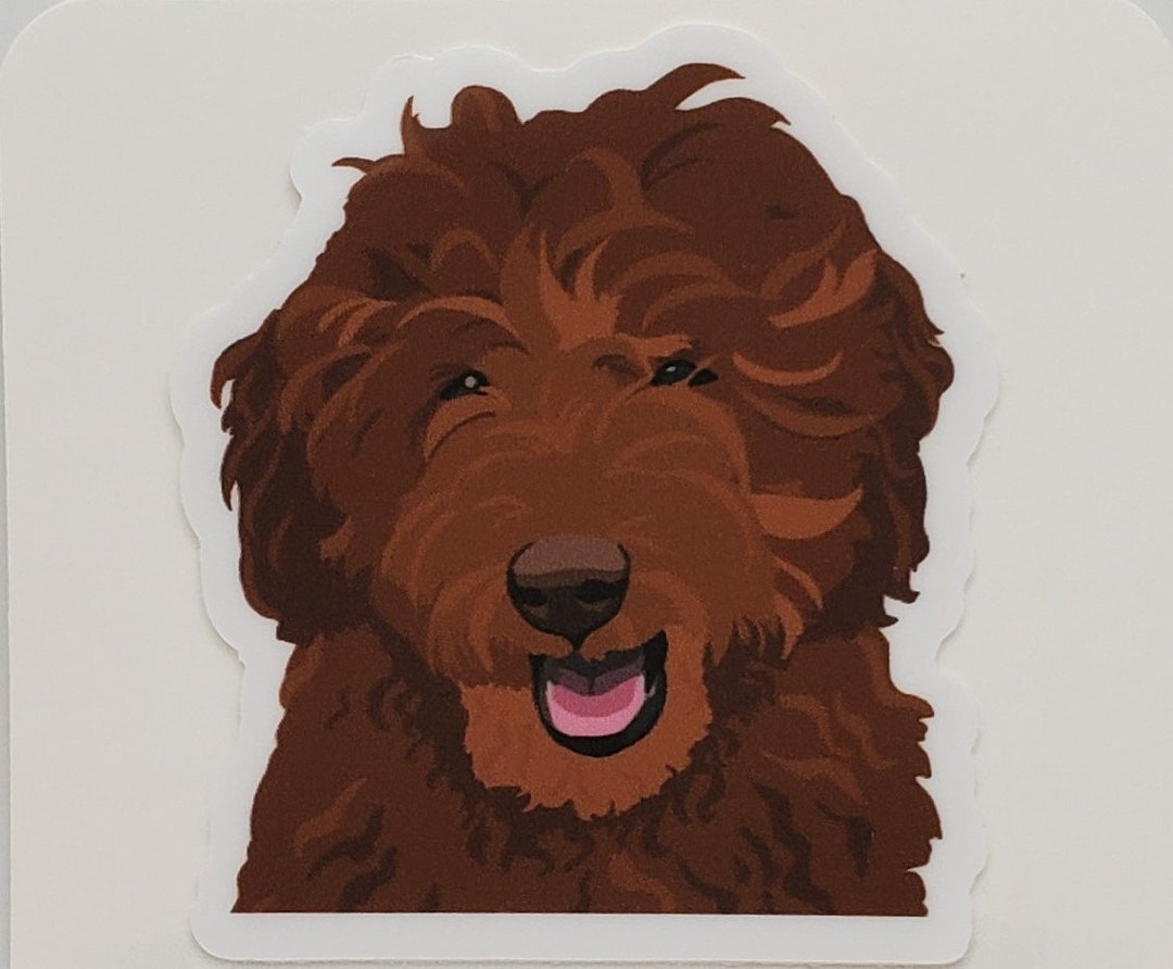 Goldendoodle Dog Sticker Die Cut Vinyl Water Bottle Laptop - Etsy